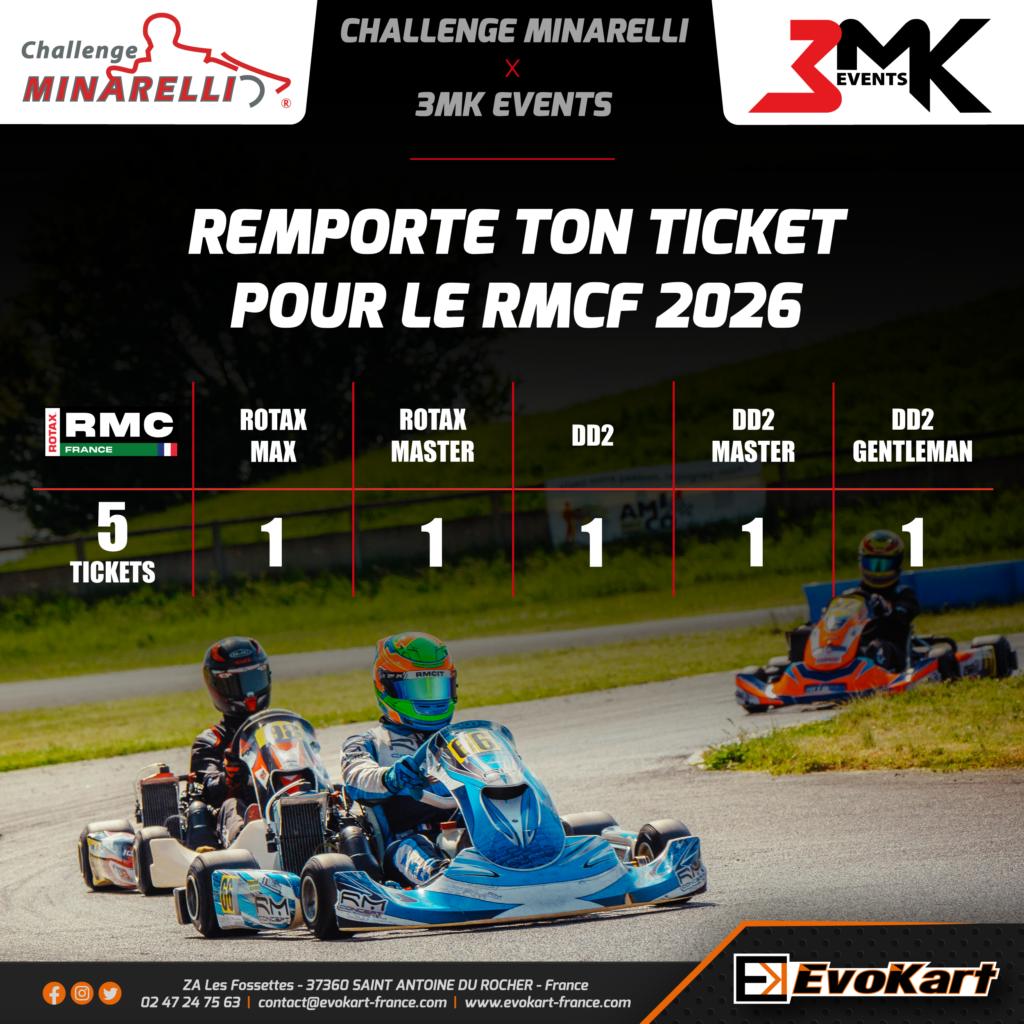 Challenge Minarelli : Remportez votre ticket pour le RMCF 2026... - EvoKart